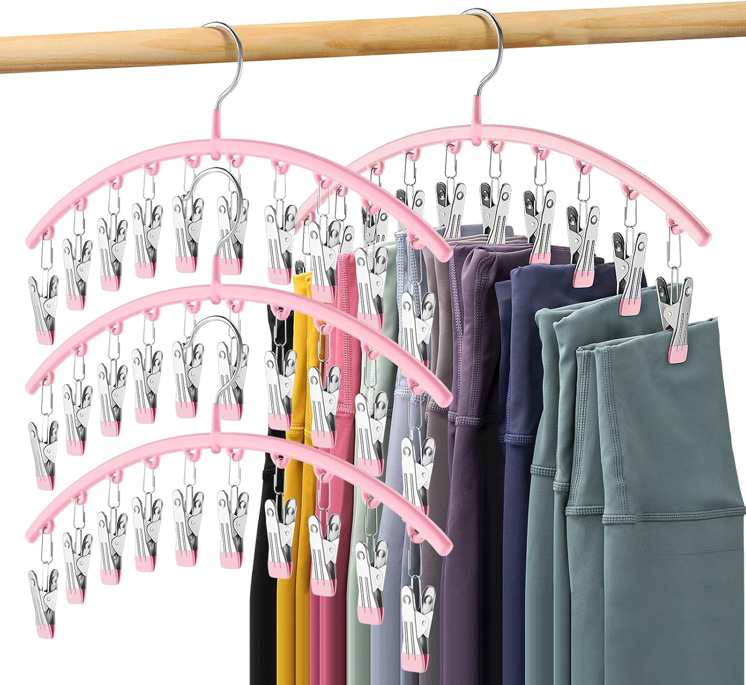 Legging Organizer for Closet, Metal Yoga Pants Hangers ,Space Saving ...