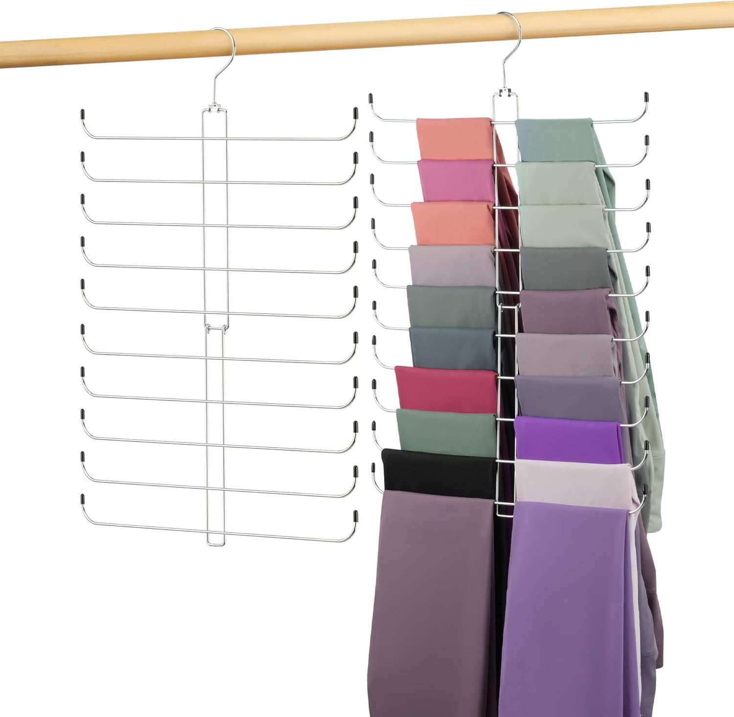 Legging Organizer for Closet, Widened Yoga Pants Hanger 20 Storage ...