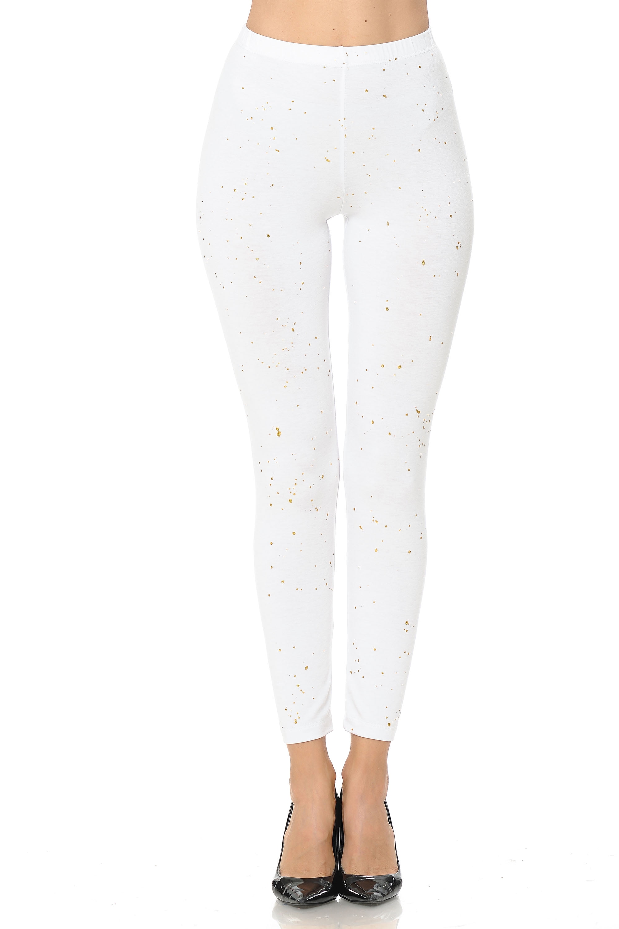 LeggingUSA Women's Rayon Stretchy Fashion Leggings Hand Painted Art ...
