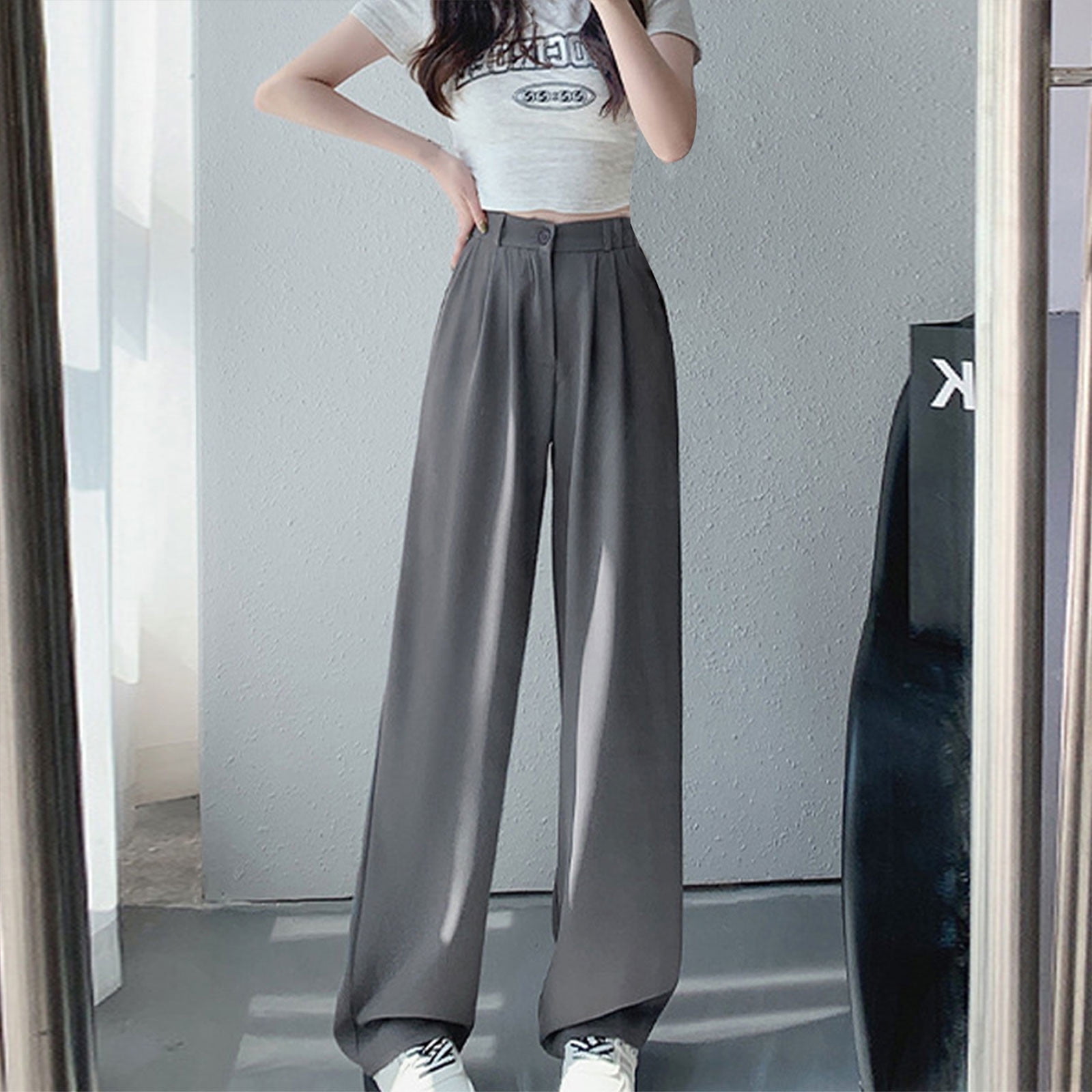 Leggings For Women Women Wide Legs High Waist Loose And Versatile ...