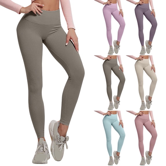Leggings With Pockets For Women Tummy Control High Waisted Yoga Pants ...