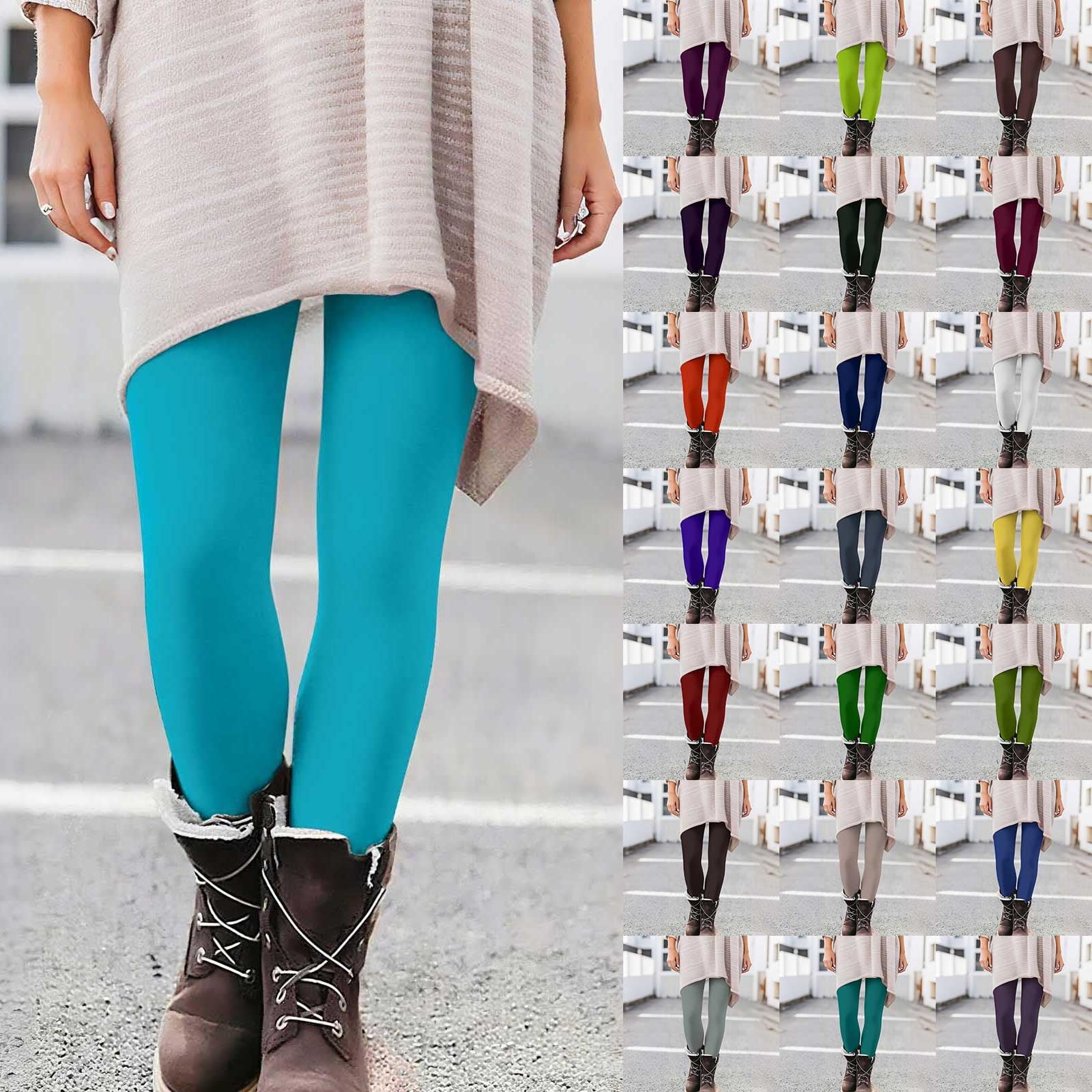 Leggings With Pockets For Women Tummy Control High Waisted Yoga Pants ...