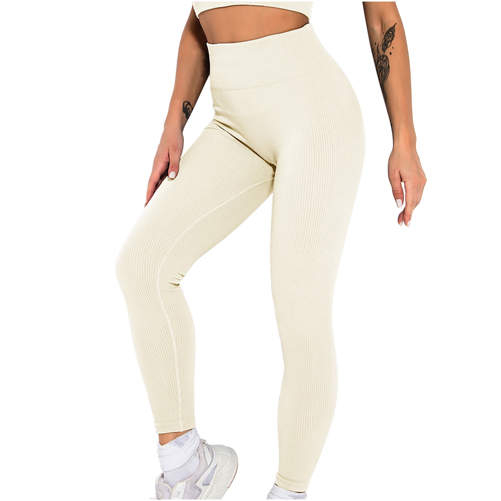 Leggings for Women Tummy Control Workout Running Yoga Pants Clearance ...