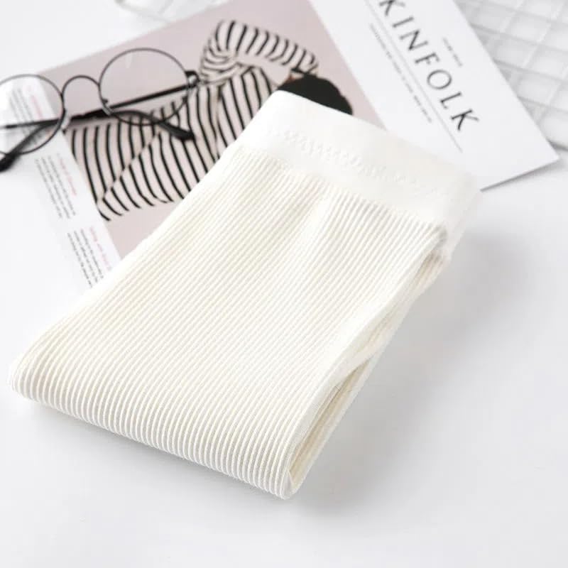 Leggings: Women wear high-Waisted Vertical Threaded Cropped Pants That ...