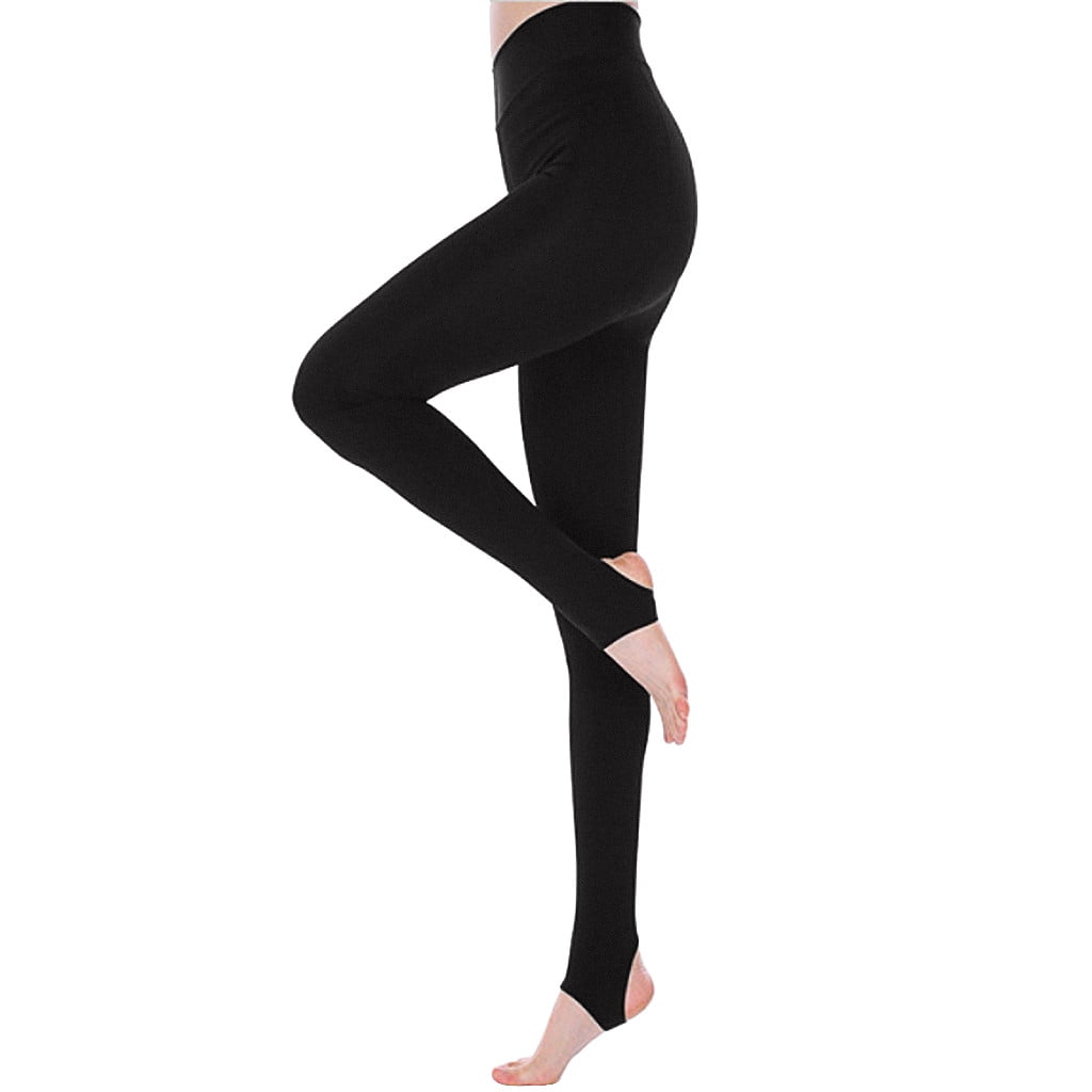 Leggings for Women Lift Ladies'Pure Color Elasticity Exercise Fitness Unim Trousers Ankle Length ...