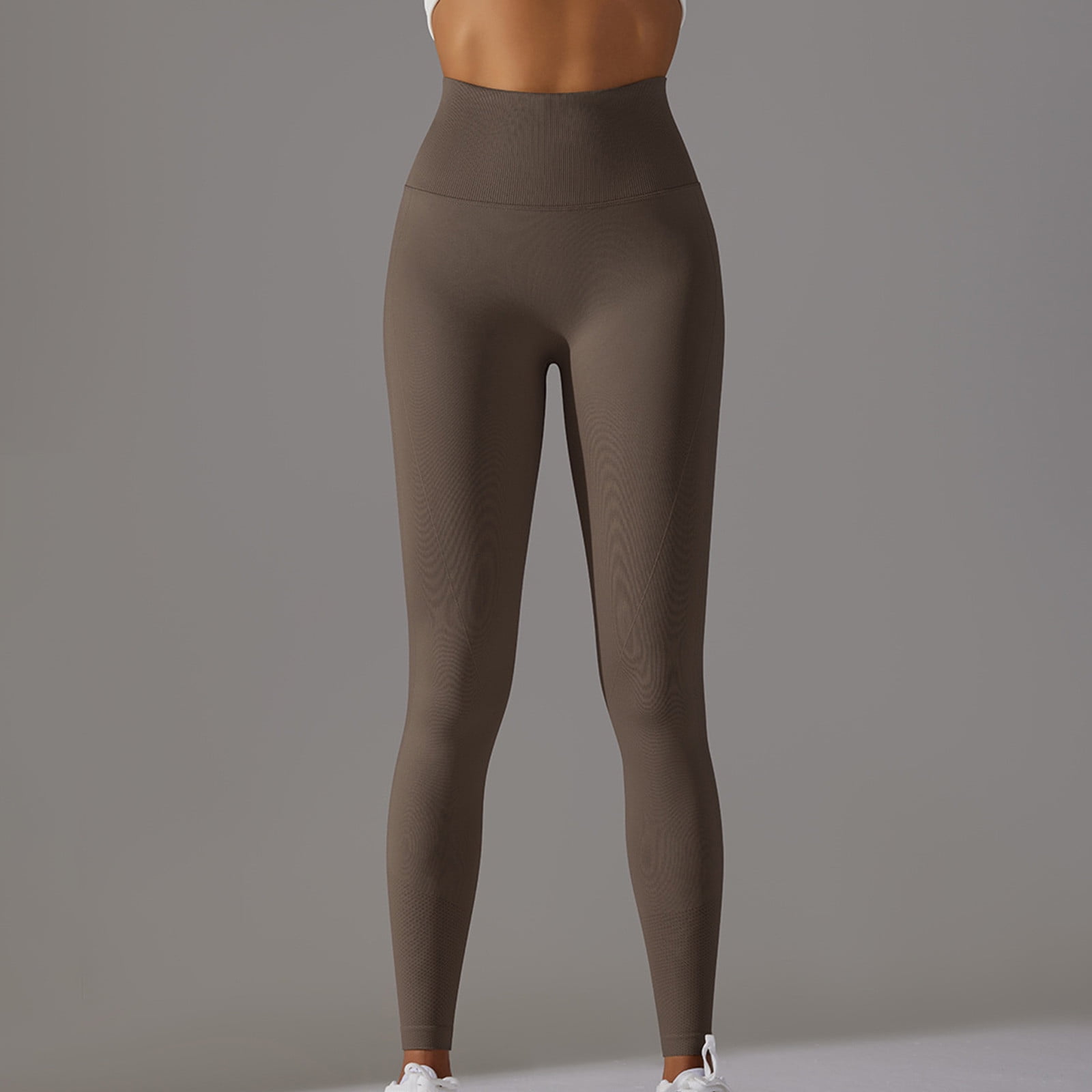 Leggings for Women Seamless Knit Lycra Solid Color High Waisted Tummy ...