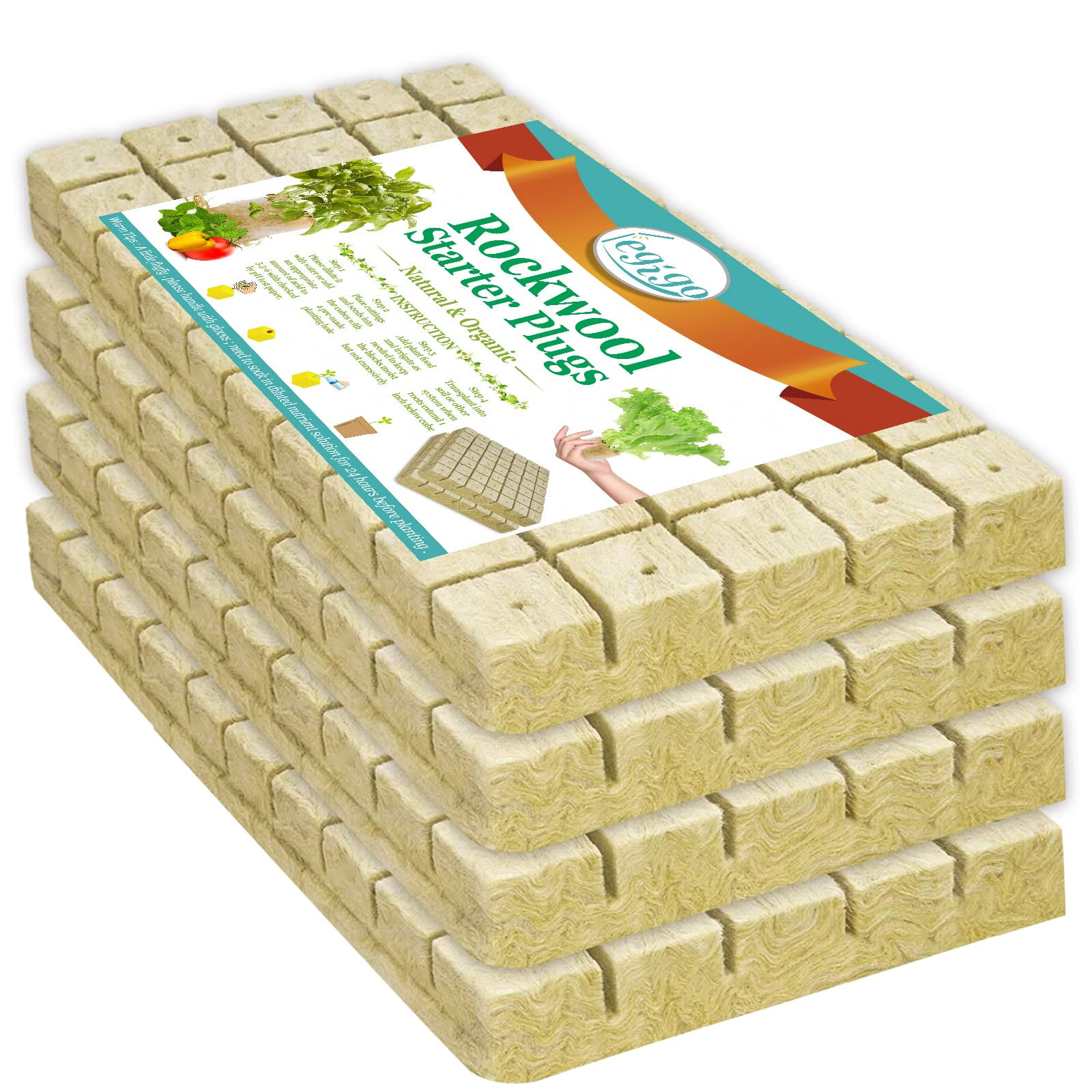 Legigo 1 Inch Rockwool Cubes Seed Starter Grow Cubes for Hydroponics ...