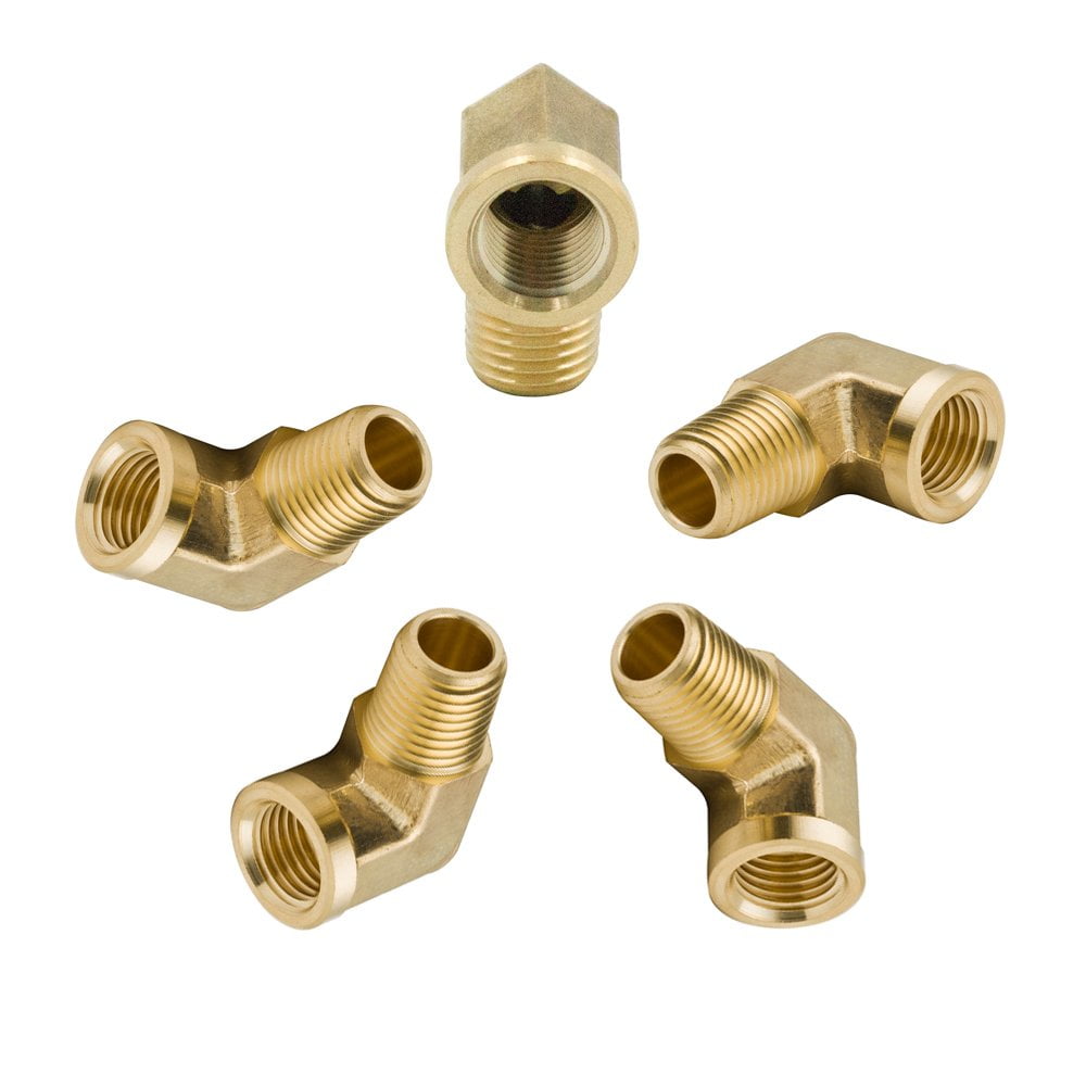 Legines 90 Degree Brass Street Elbow 1/4" NPT Male x 1/4" NPT Female ...