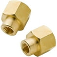 Legines Brass 1/4" NPT Female x 1/8" NPT Female Reducing Coupling, Hex ...
