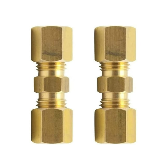 Legines Brass Compression Tube Fitting, Union, 3/8" OD x 3/8" OD, Pack ...