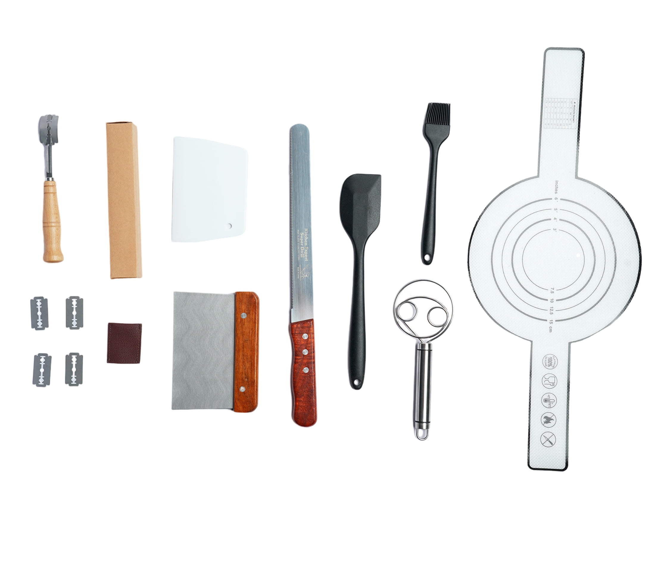 Legines Sourdough Mastery Set: 10” Bread Knife, Bread Lame, Danish ...