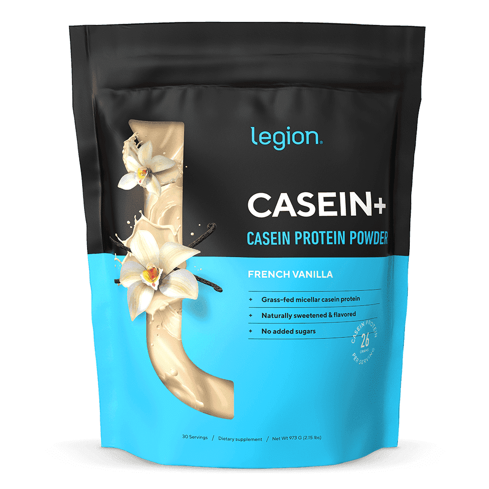 Legion Athletics Casein+ Micellar Casein Protein Powder, French Vanilla ...