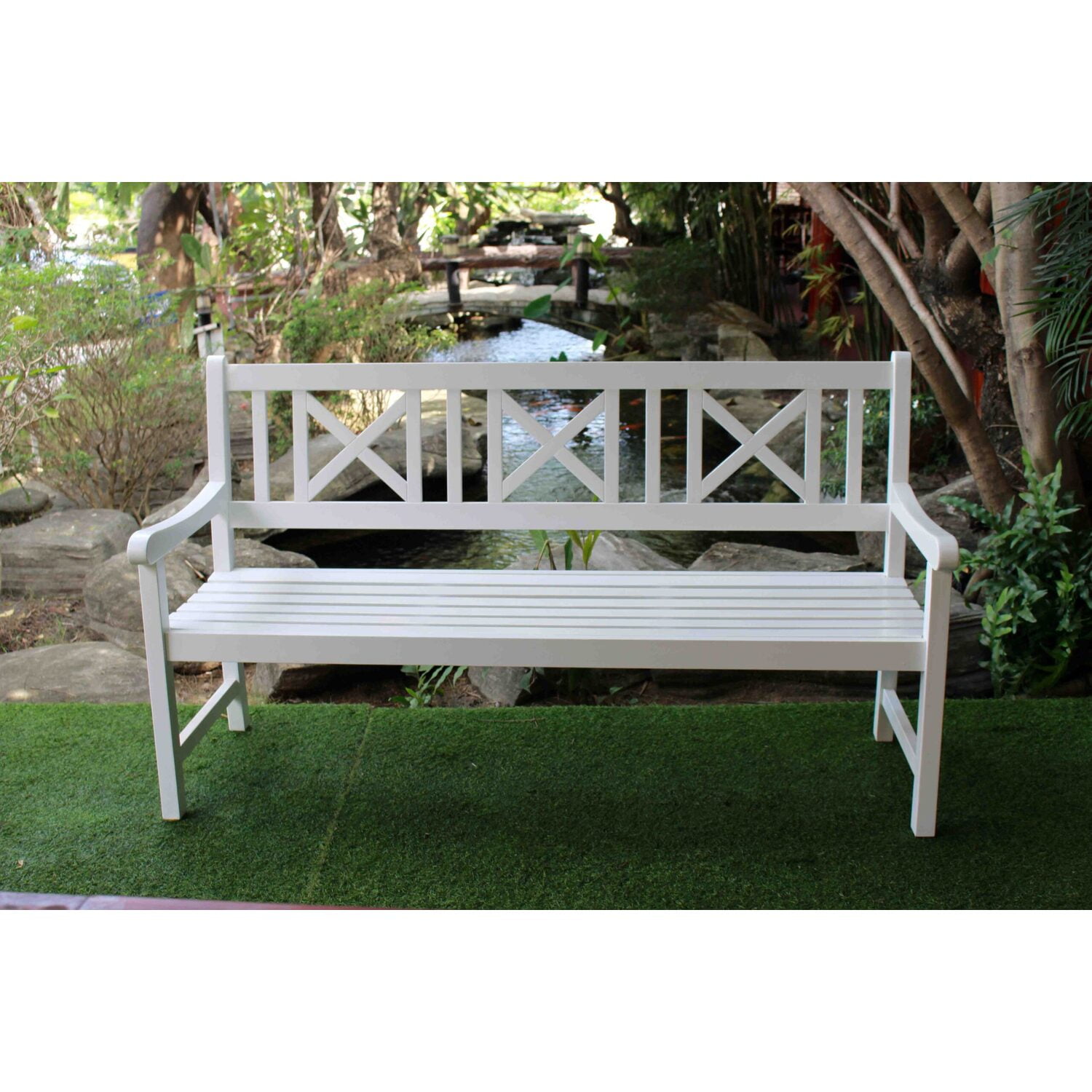 Legion Furniture 3 Seater Outdoor Bench - Walmart.com