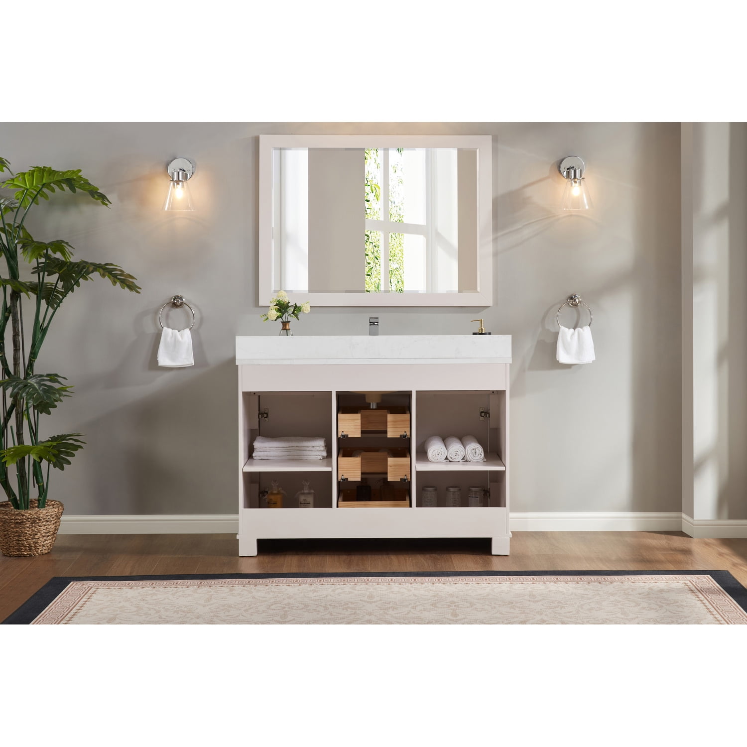 Legion Furniture WS2516-48-DW 48 in. Dreamy White Finish Solid Wood ...