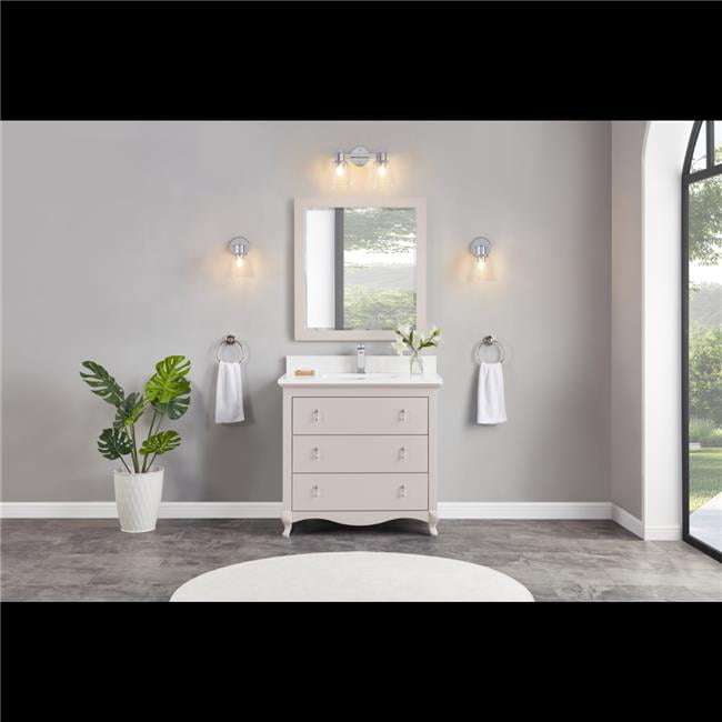 Legion Furniture WS2512-36-DW 36 in. Dreamy White Finish Solid Wood Sink Vanity, 1 in ...