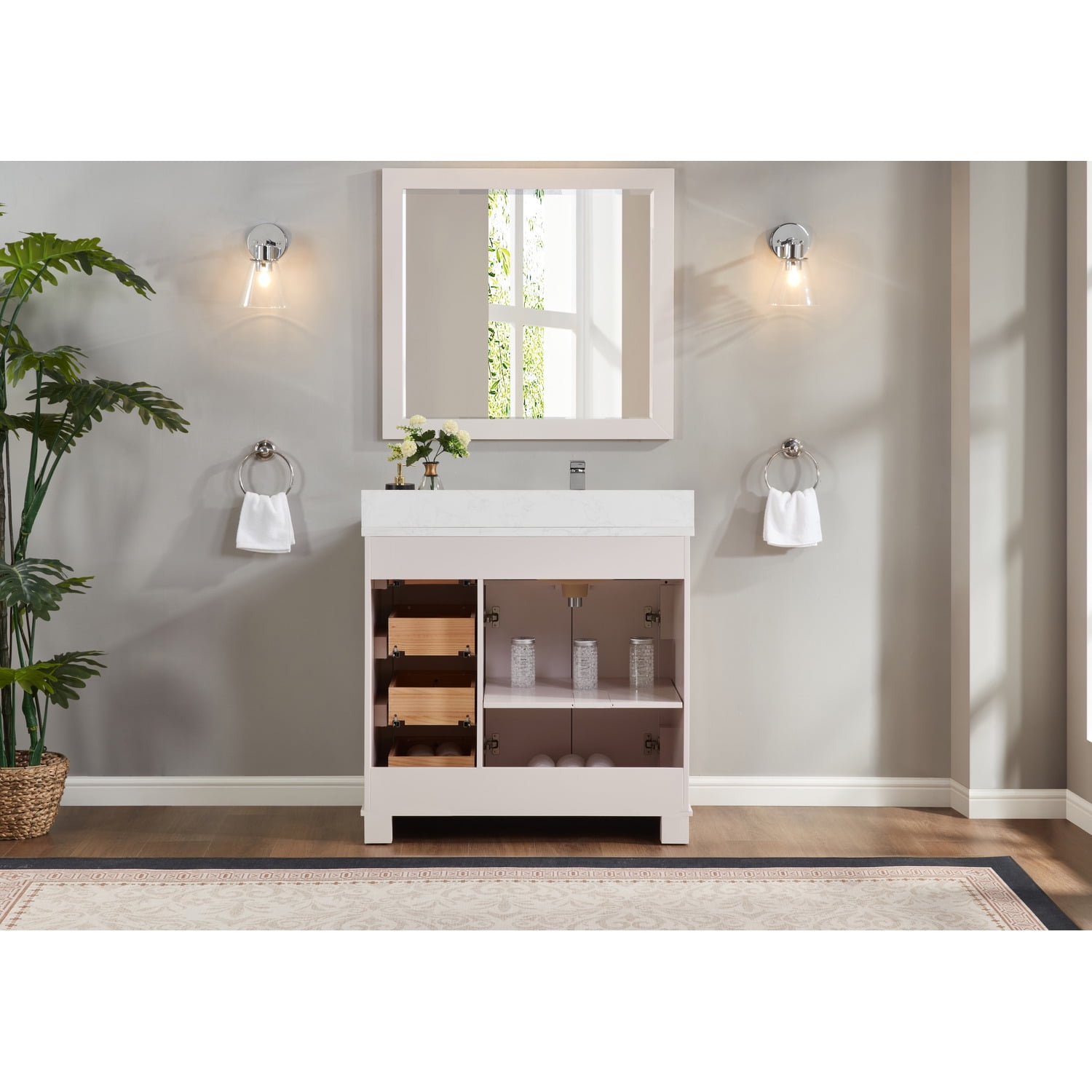 Legion Furniture WS2516-36-DW 36 in. Dreamy White Finish Solid Wood ...
