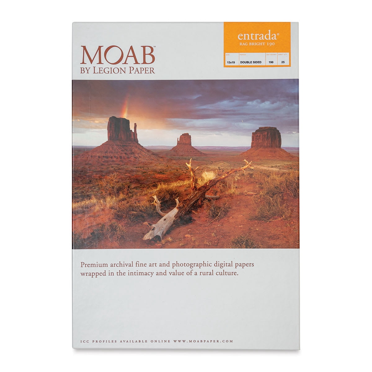 Legion Moab Entrada Digital Rag Paper - 13" x 19", Bright White, 190 ...