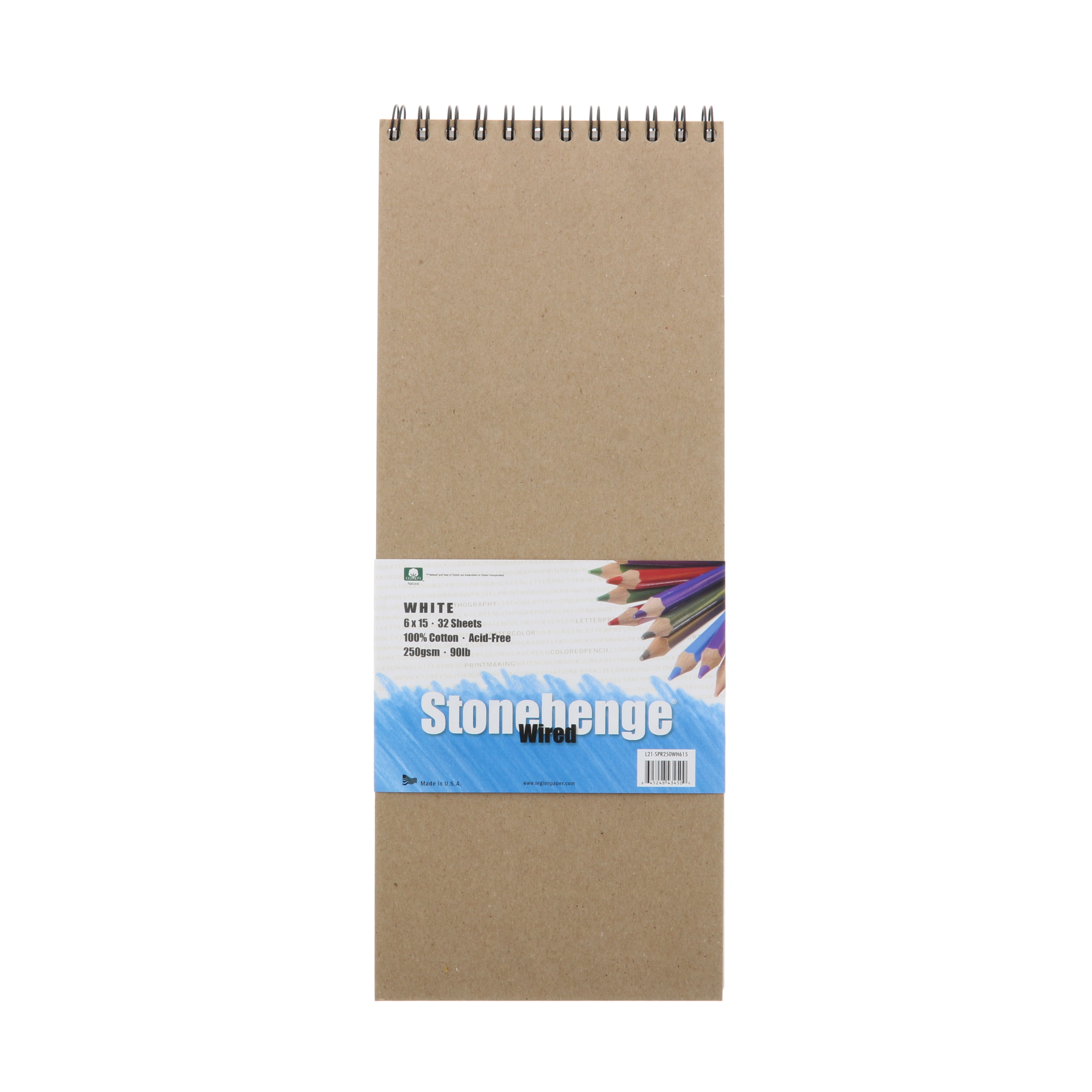 Legion Paper Stonehenge Wired Pad, 32 Sheets, 6in x 15in - Walmart.com