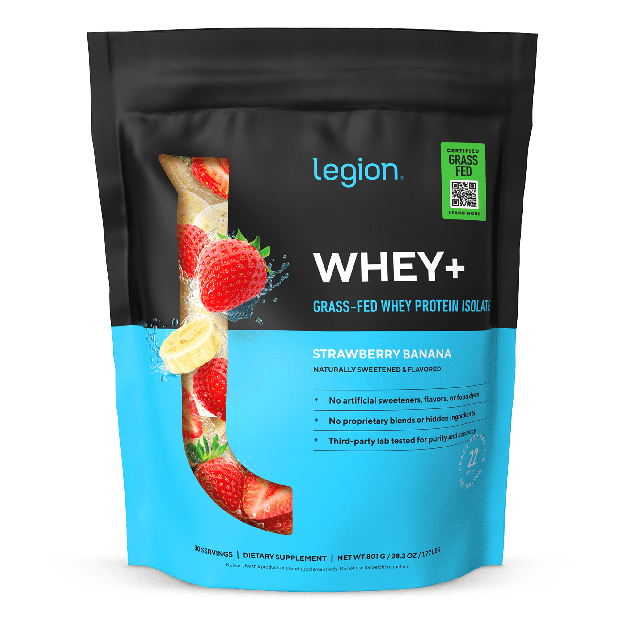 Legion Whey+ Protein Isolate Powder, 22g Protein, Low Carb - Walmart.com