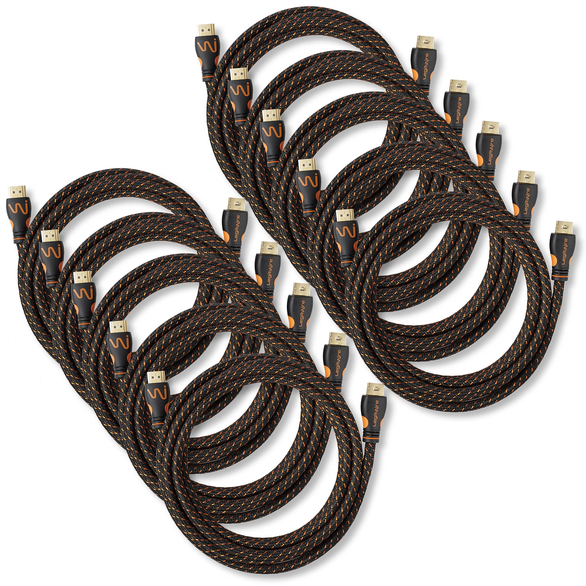 LegitWire 10 ft 4K High Speed HDMI Cables, 10 Pack - 18Gbps HDMI 2.0 ...