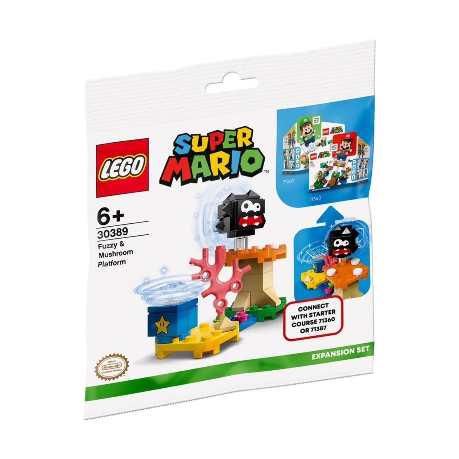 Lego 30389 Super Mario Fuzzy Mushroom Platform Expansion Set Polybag ...