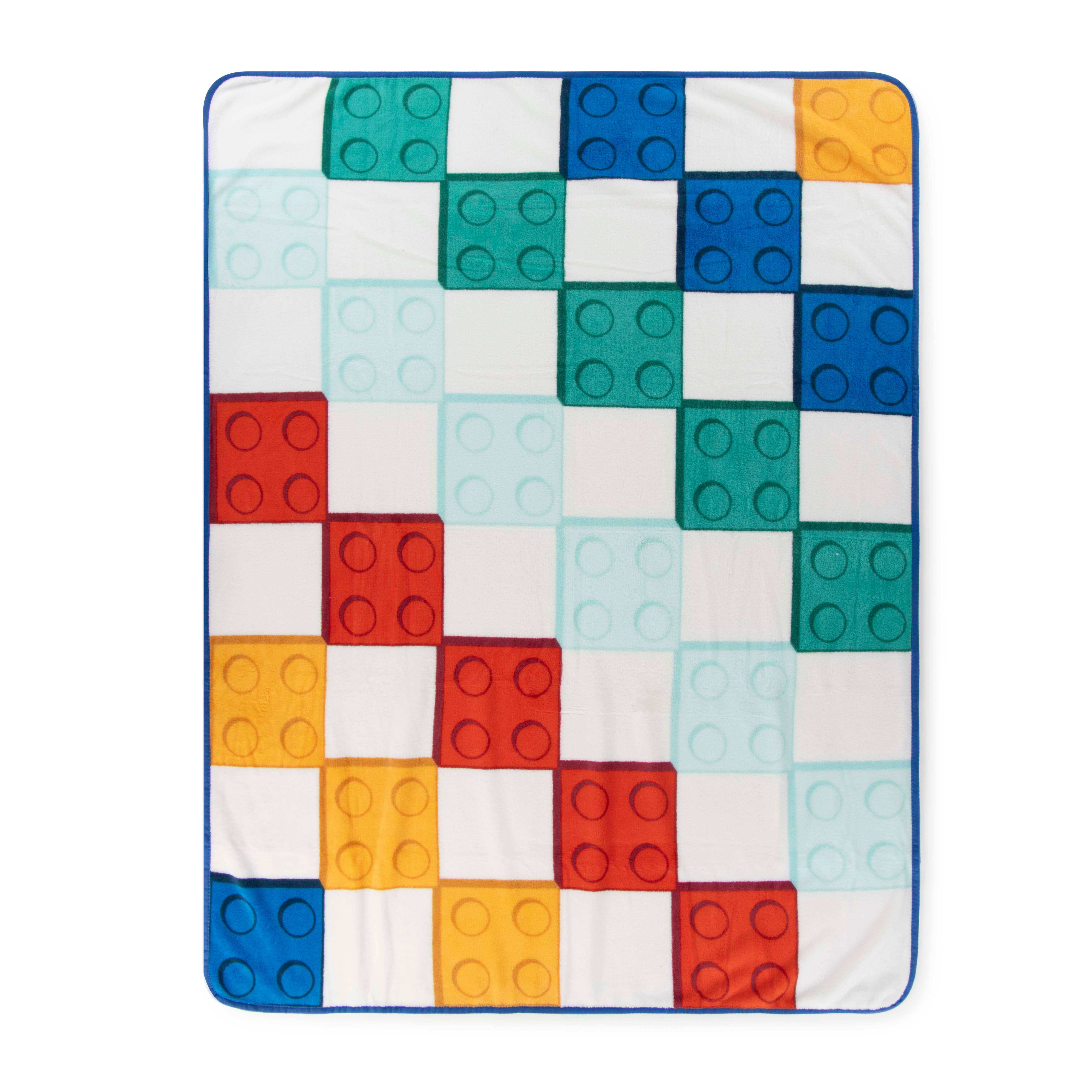 LEGO® Kids Multicolor Coral Fleece Throw Blanket for Ages 3+, 46" x 60 ...