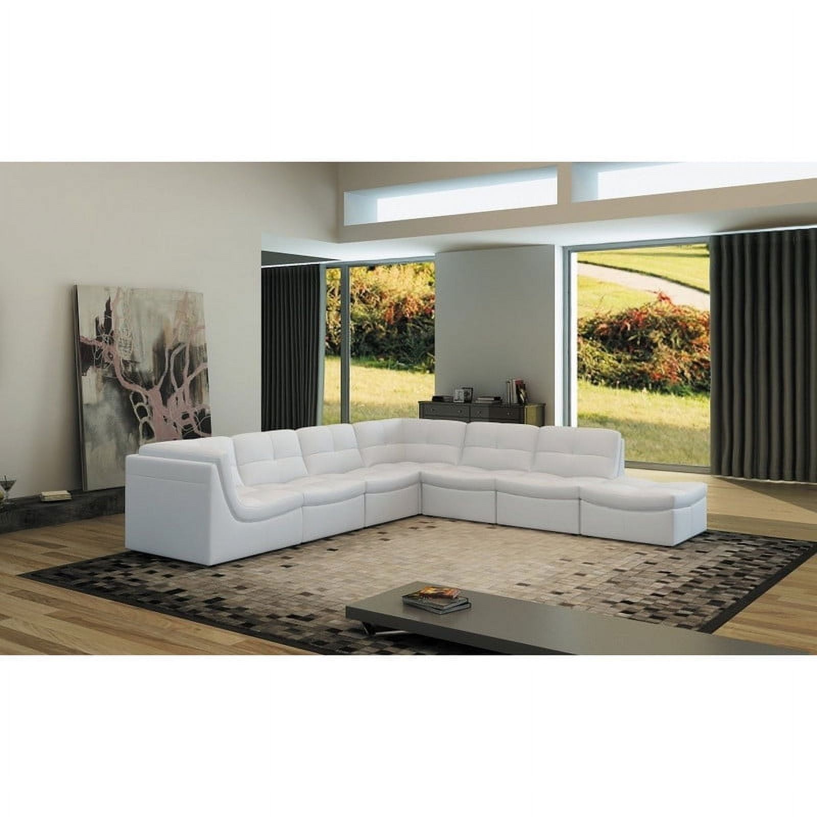 Lego 7-Piece Modular Sectional Sofa Set in White - Walmart.com