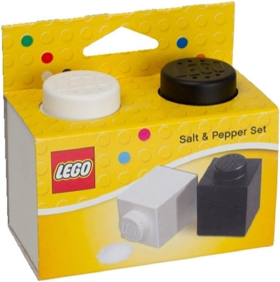 Lego 850705 Classic Life Size Black & White Salt and Pepper Set Brick ...
