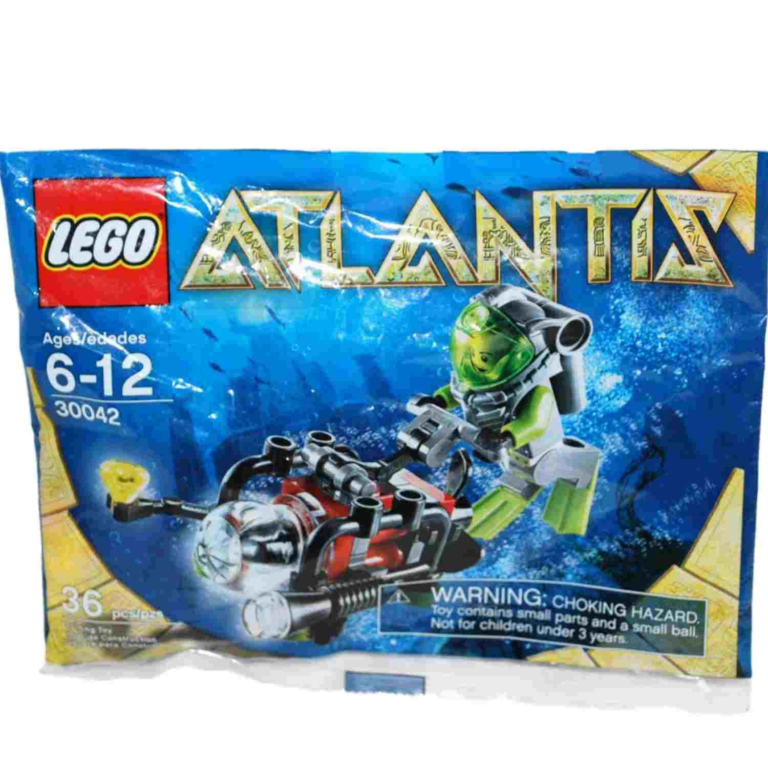 Lego Atlantis Diver and Mini Sub Building Set 36 pcs Model # 30042 ...