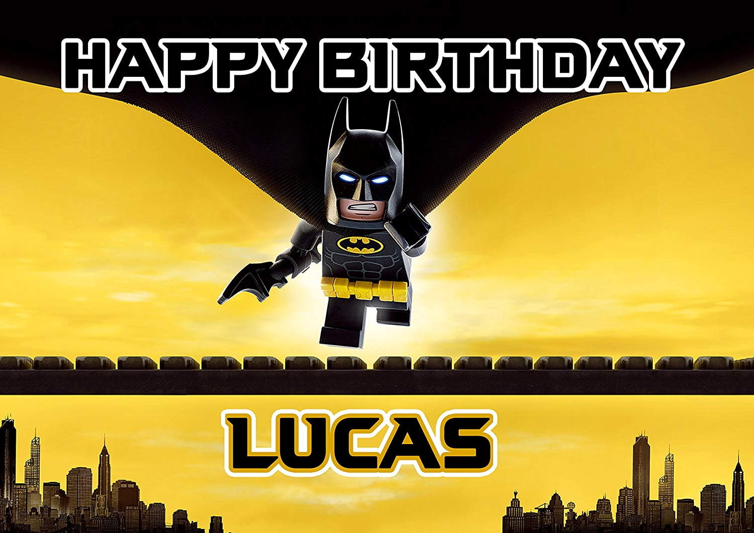 Lego Batman - Edible Cake Topper - 11.7 x 17.5 Inches 1/2 Sheet ...