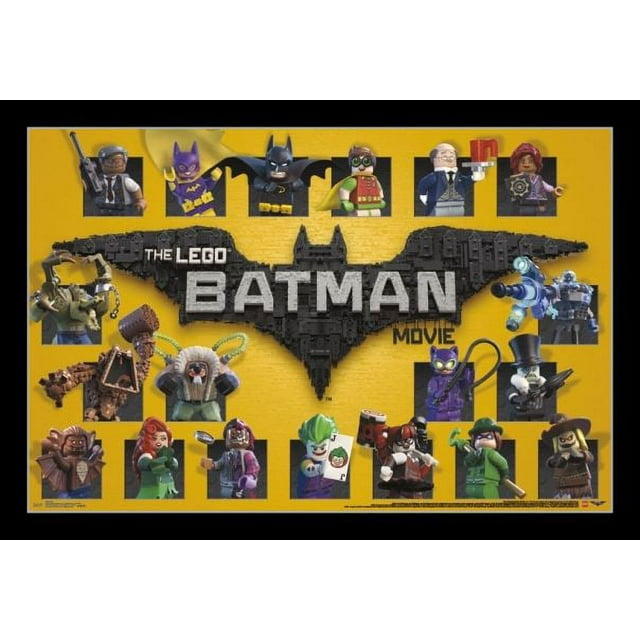 Lego Batman - Grid Laminated & Framed Poster Print (34 x 22) - Walmart.com