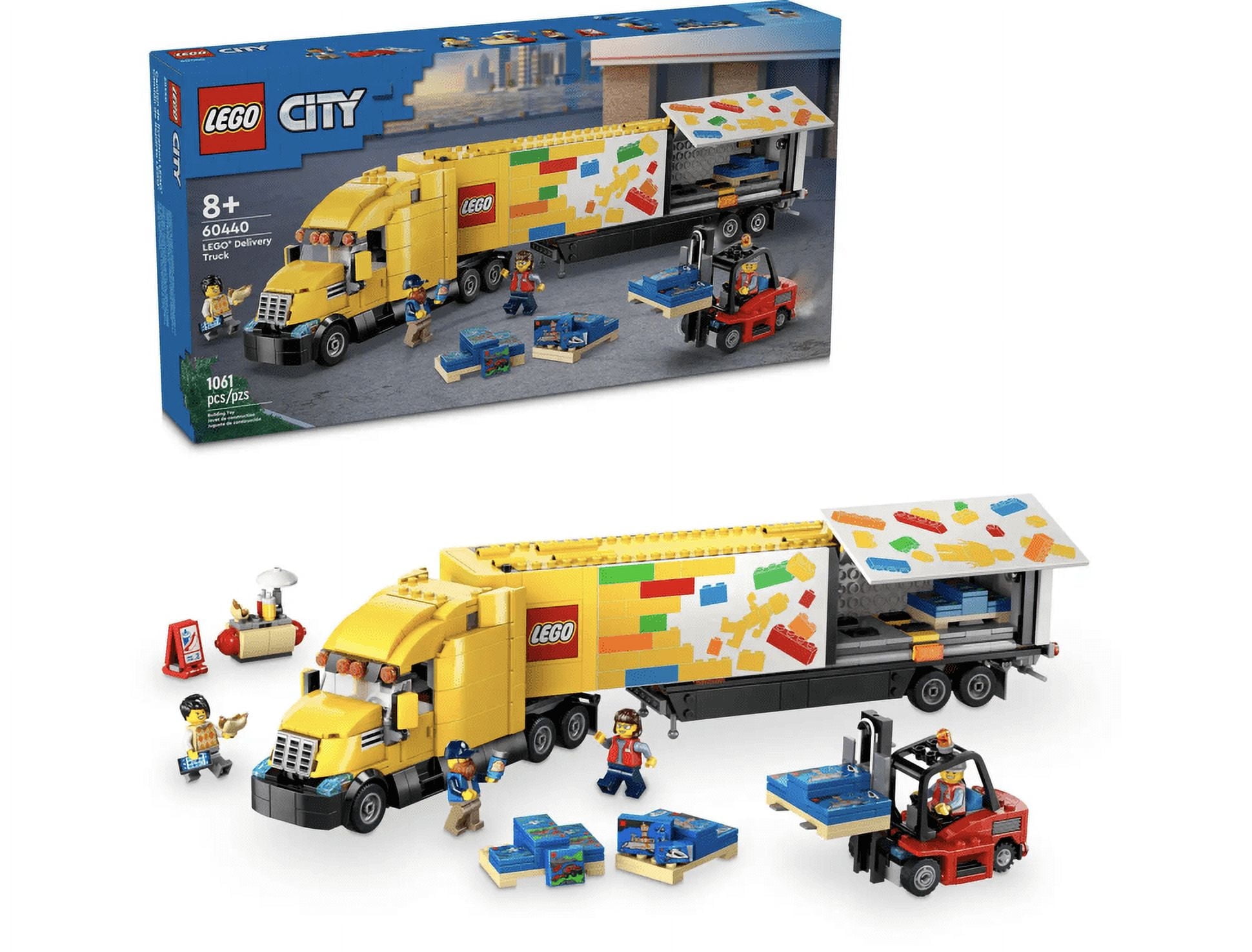 LEGO City Yellow Delivery Truck Toy, Comes with a Semitruck Model ...
