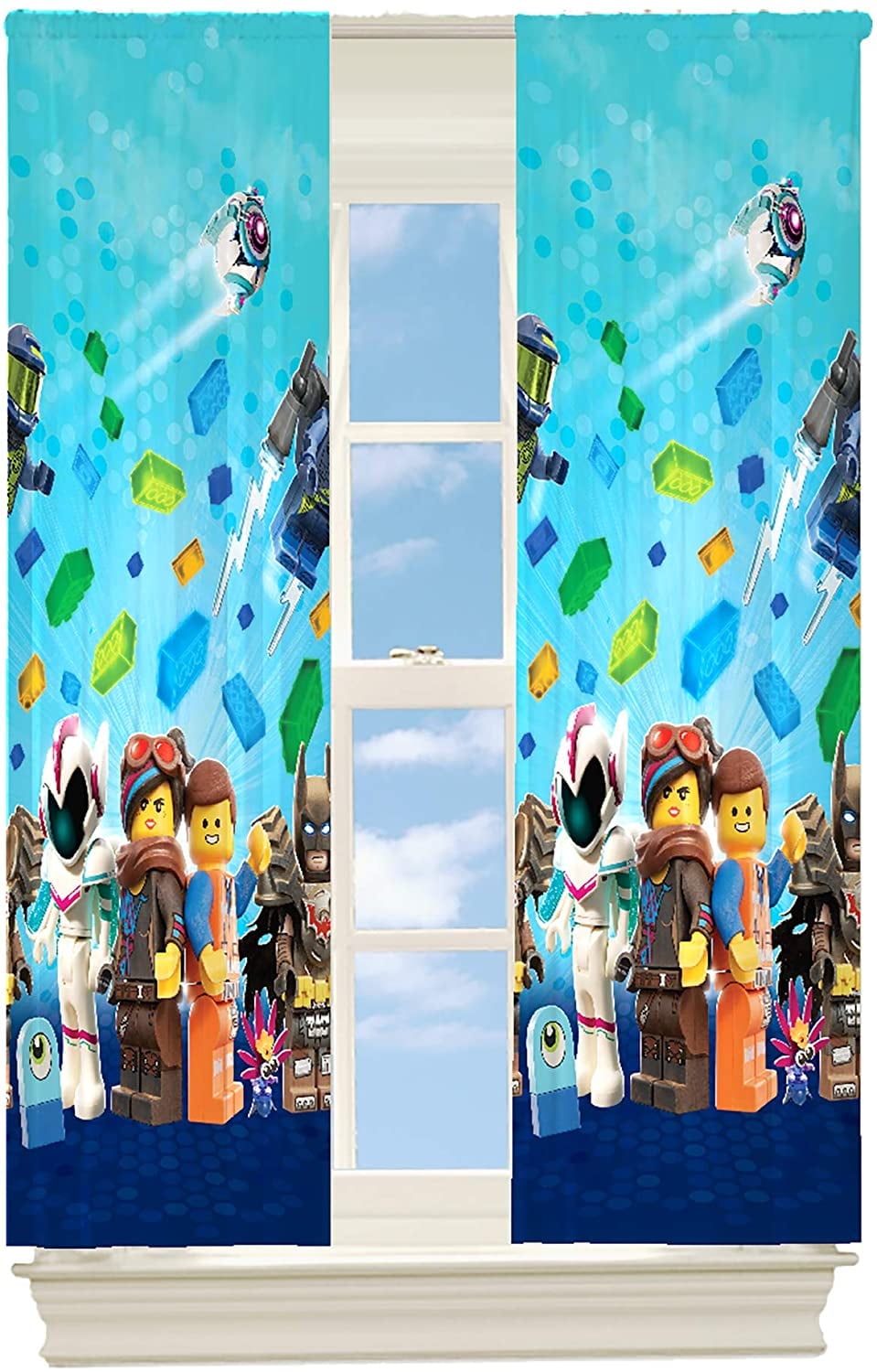 Lego Curtains Room Darkeners Drapes Child Window Curtains - 2 Panels 42 ...