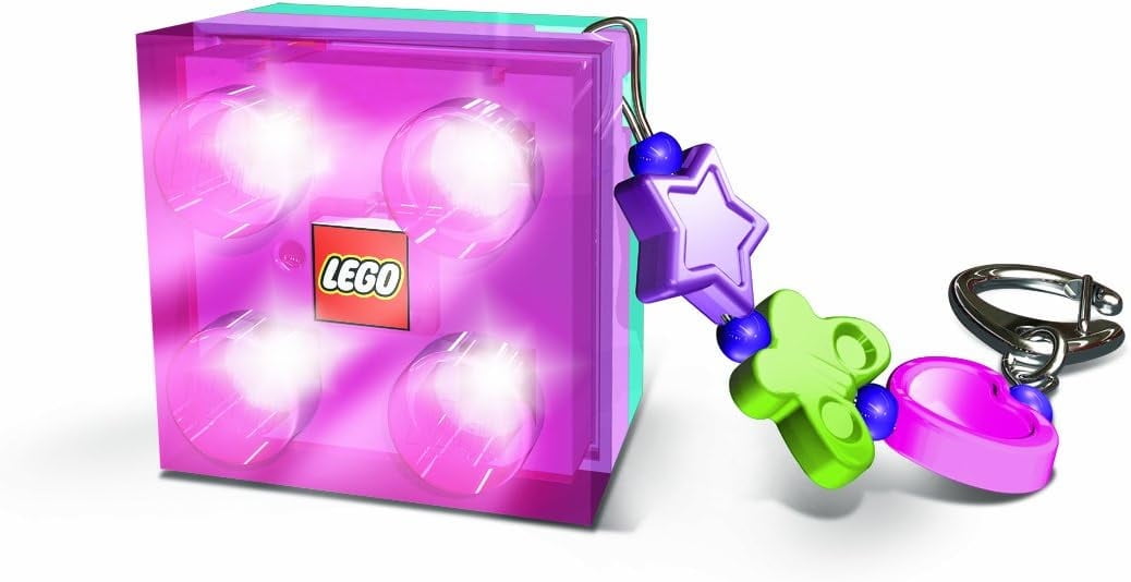 Packable Play Keychain, Lego Brick LED Keychain, Pink, 1 Count ...