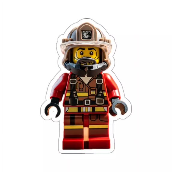 Lego Hero Firefighter Movie Scene Popular Design Sticker Vinyl Decal ...