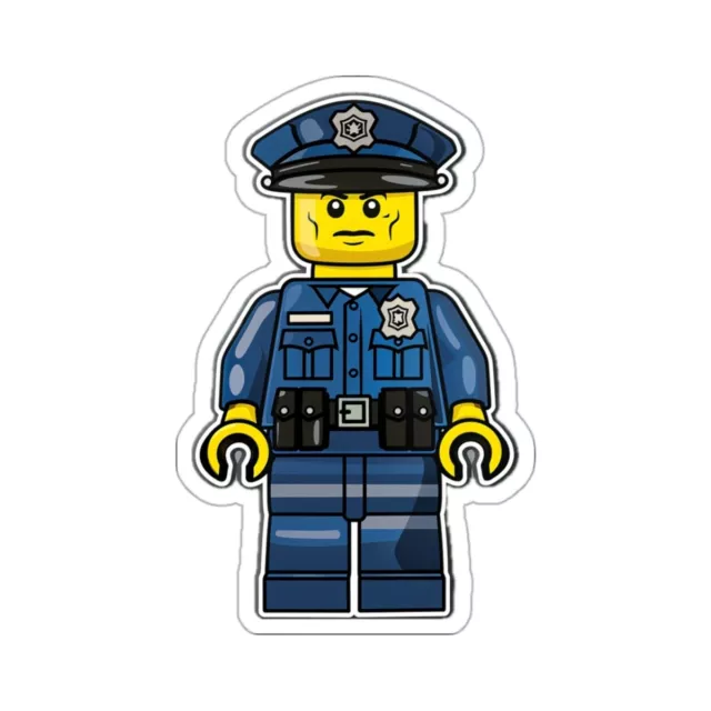 Lego Hero Police Officer Movie Scene Popular Design Sticker Vinyl Decal ...