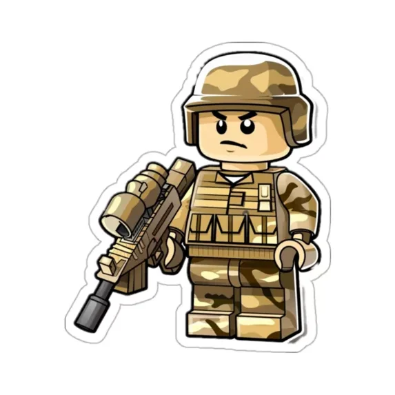 Lego Hero Soldier Usa Movie Scene Popular Design Sticker Vinyl Decal ...
