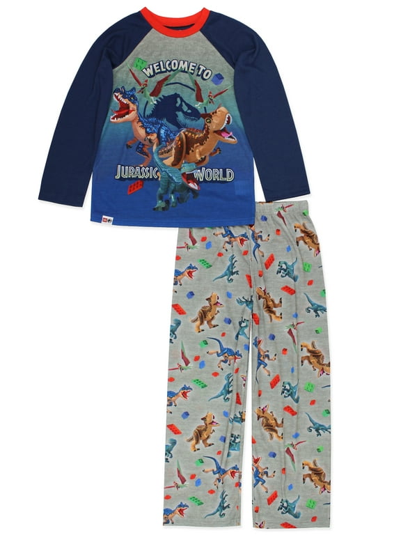 Lego Jurassic World Dinosaur Kids Short Sleeve 2 Piece Pajamas Set S21B221JW - Walmart.com