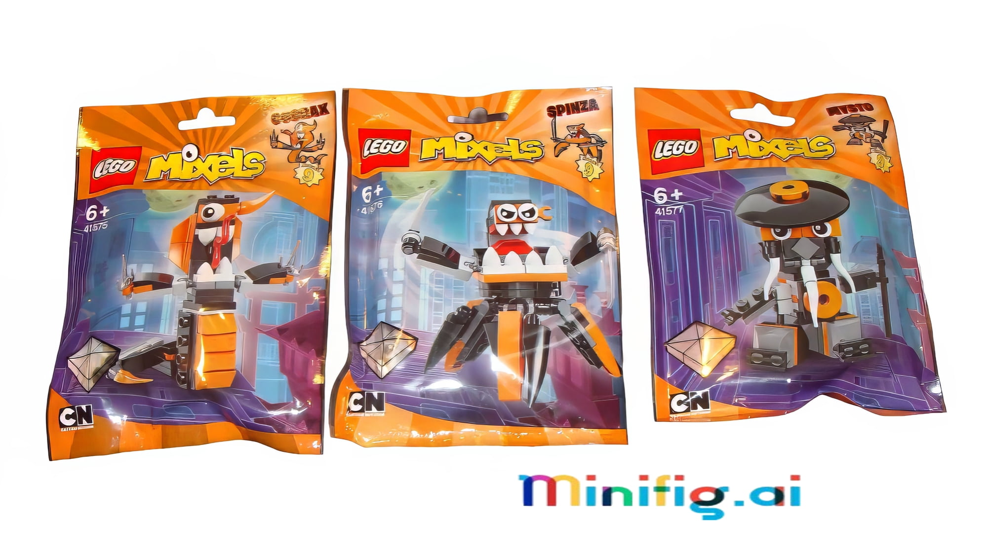 LEGO Mixels Action Figures Cobrax, Spinza & Mysto Series 9 Nindjas 3 ...