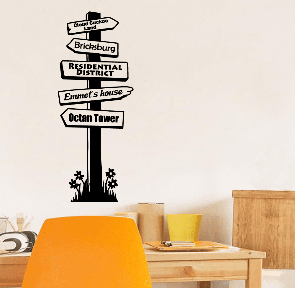 The Lego Movie Octan Tower Pathway Signage Cartoon Wall Sticker Art ...