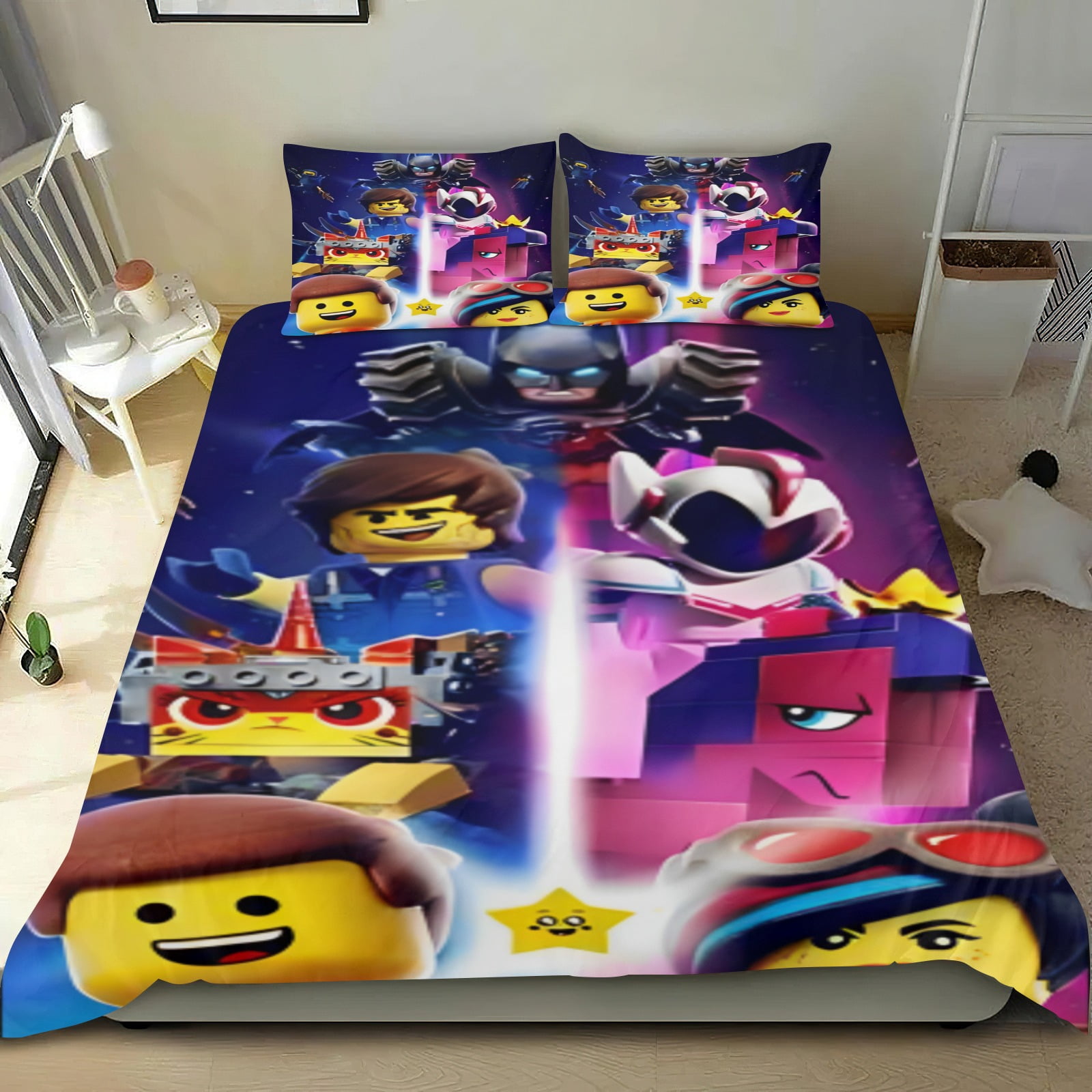 The Lego Movie thin bedding set has an iconic print, includes a fitted ...