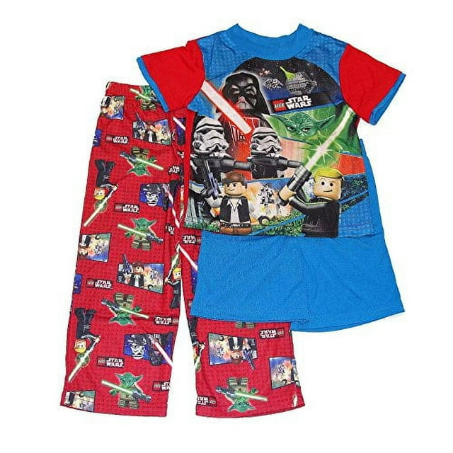 Lego Star Wars Boy's 3-Piece Pajama Pants, Shorts Set, Yoda, Darth ...