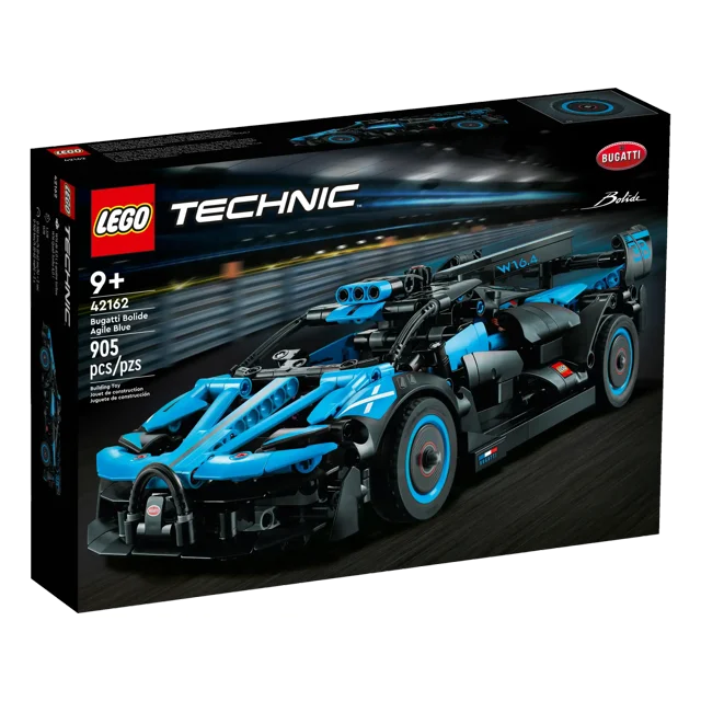 Lego Technic Bugatti Bolide Agile Blue Race Car Model with Motorsports ...