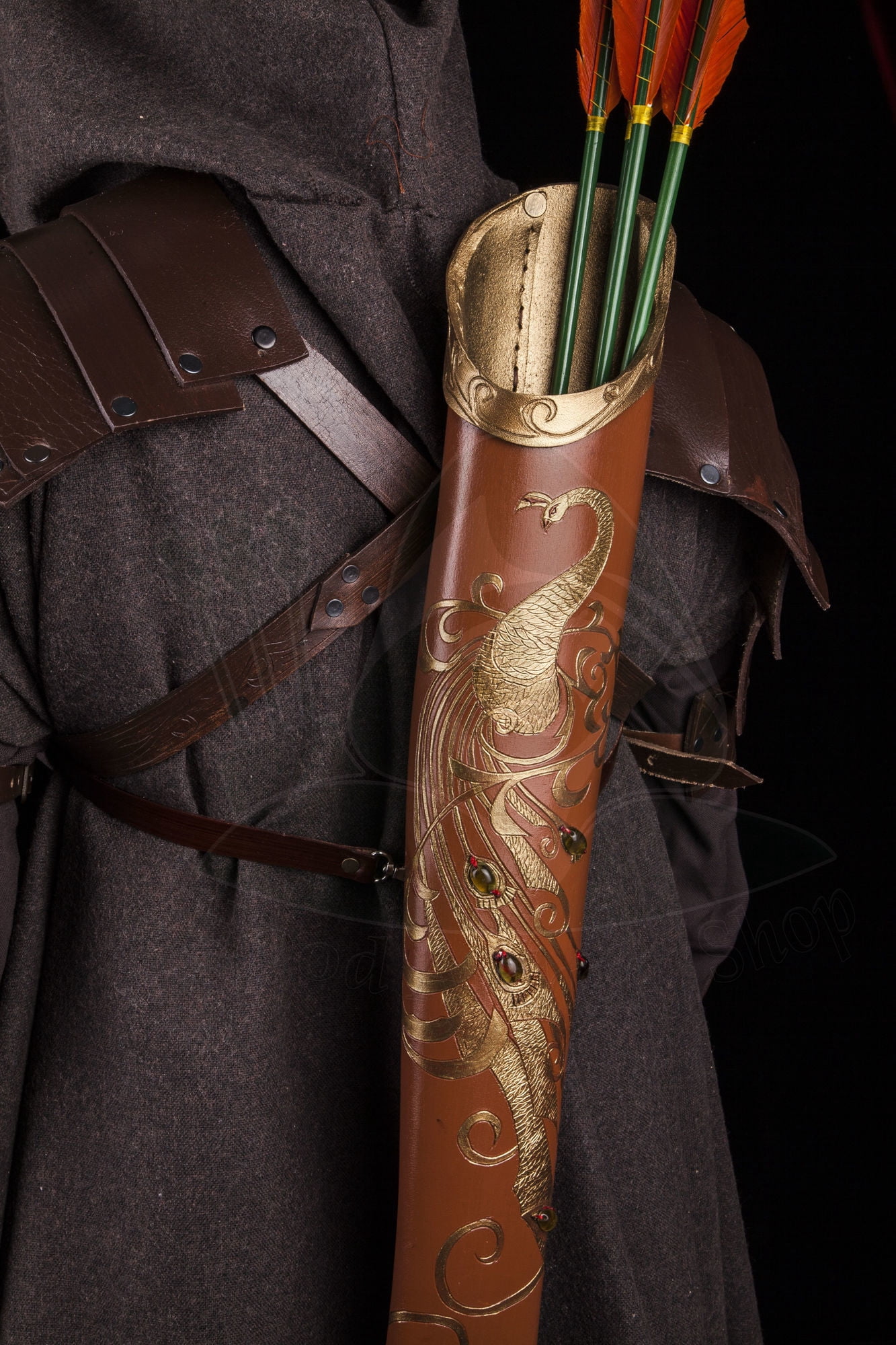 Legolas Quiver Lord of the rings cosplay leather archery back quiver Christmas Gift - Walmart.com