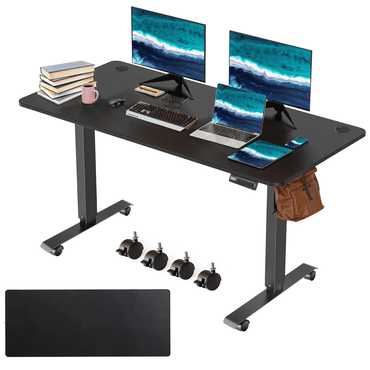 Legooin 48"W x 24"D Ergonomic Stand-up Desk Mobile Workstation Standing ...