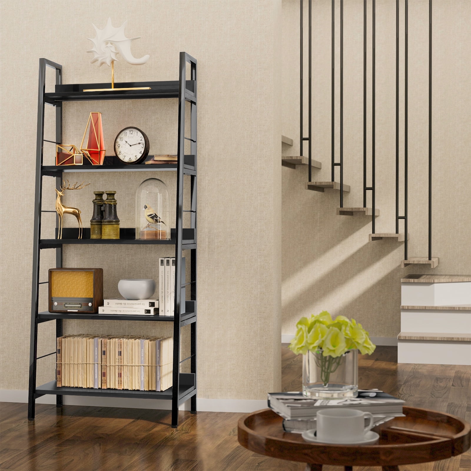 Legooin Rustic Storage Shelf 59"H x 23.6"W Heavy-Duty Bookshelf with ...