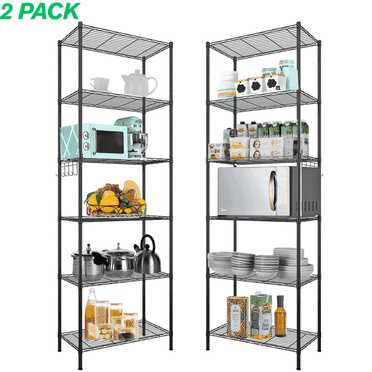 Holloyiver 3 Tier Plastic Storage Shelf Rack, 14.2-Inch Tall Floor ...