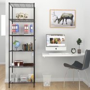 2-Tier Heavy-Duty Wall Mount Floating Steel Wire Mesh Storage Shelves ...