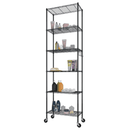 Hyper Tough 4-Tier Wire Shelf Unit, White, Garage Storage, Storage Rack ...