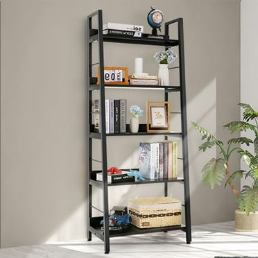 Mainstays 6-Shelf Metal Frame Bookcase, Rustic Brown - Walmart.com